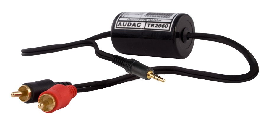 Audac isolation transformer 3,5 mm Jack han / RCA han