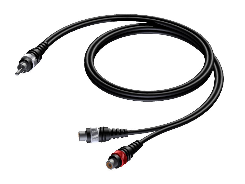 ProCab RCA han > 2 x RCA hun - signalkabel 0,25 meter
