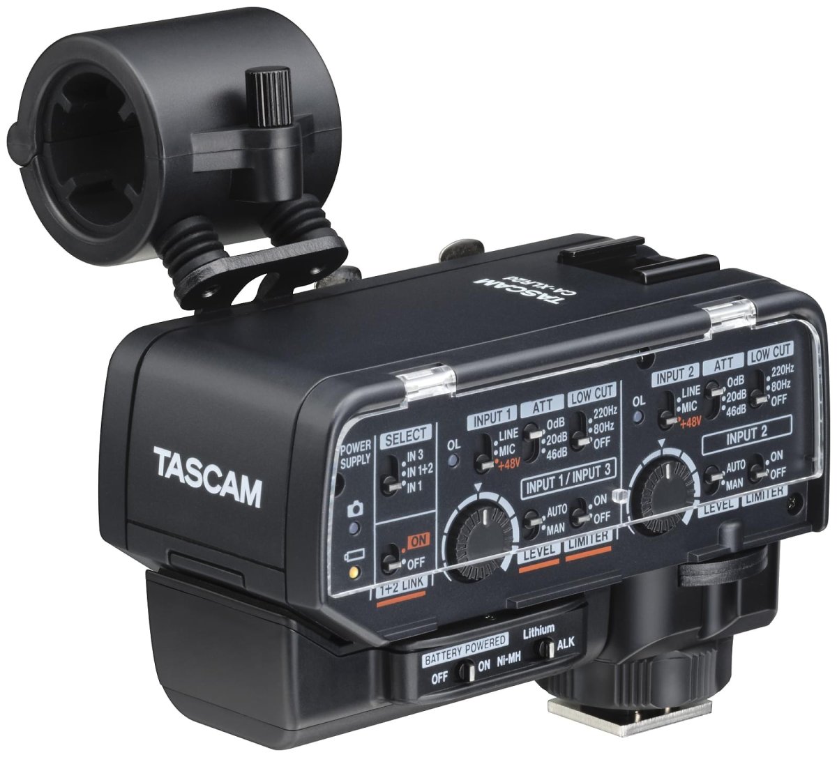 Tascam CA-XLR2D mikrofonadapter til kamera, Analog input
